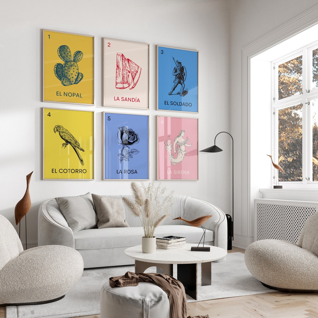Mexican Loteria Prints Mexico Art Prints Mexico Wall Art Mexico Travel ...