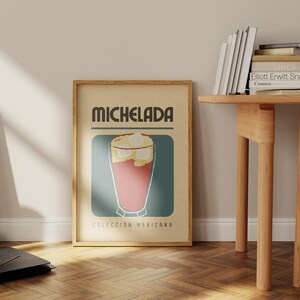 Michelada Print Mexican Bar Cart Print Mexican Cocktail Poster Spanish ...