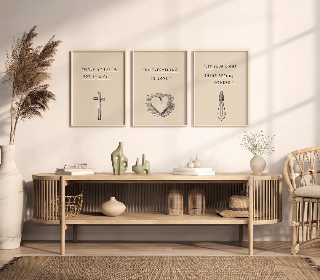 Minimalist Bible Art Prints Christian Printable Wall Art Modern ...