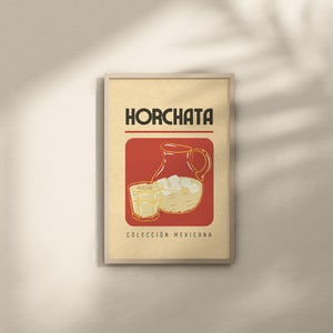 Horchata Print Mexico Art Print Vintage Mexican Wall Art Mexican Drinks ...