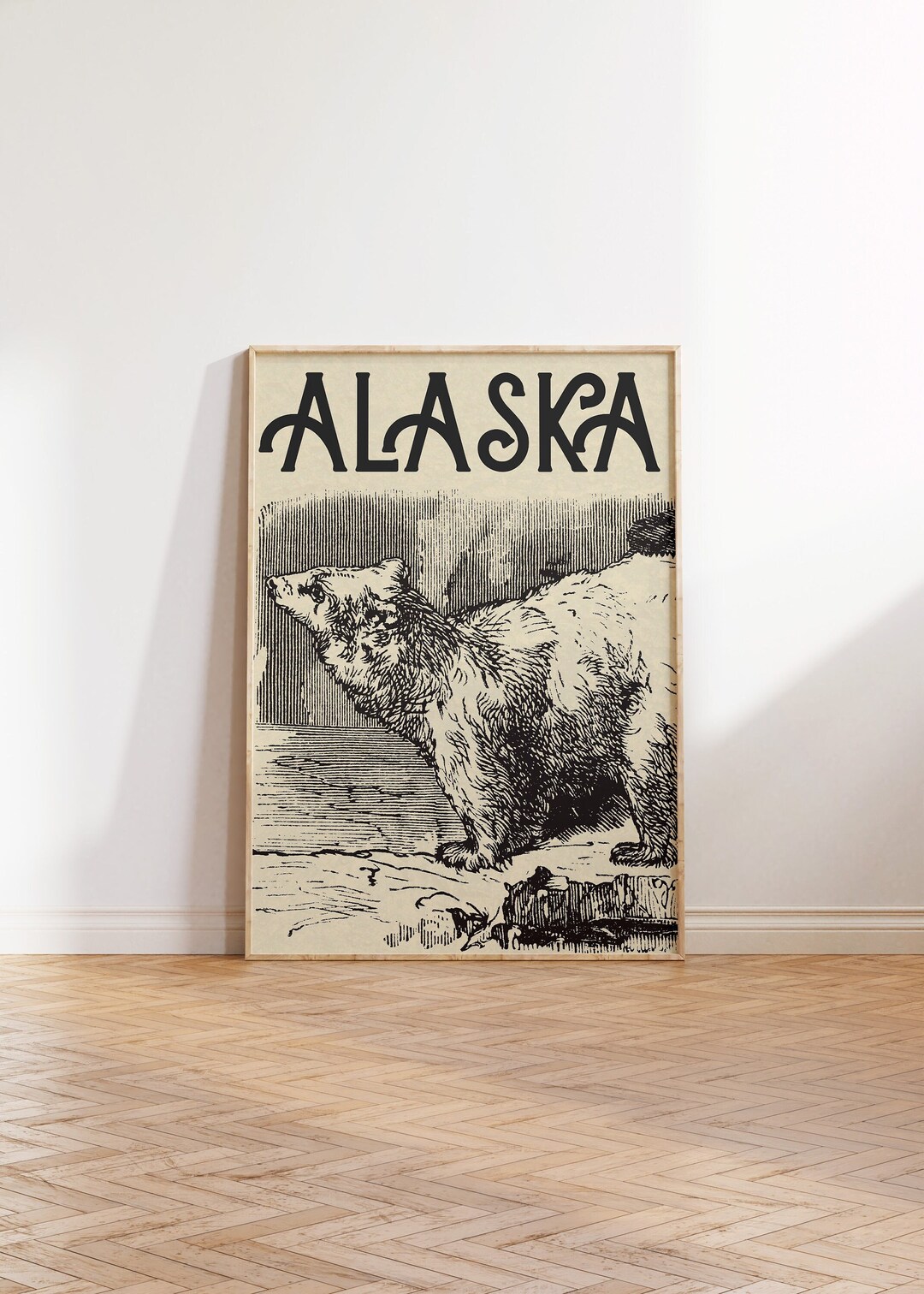 Alaska Poster Alaska Wall Art Vintage Wall Art for Living Room Alaska ...