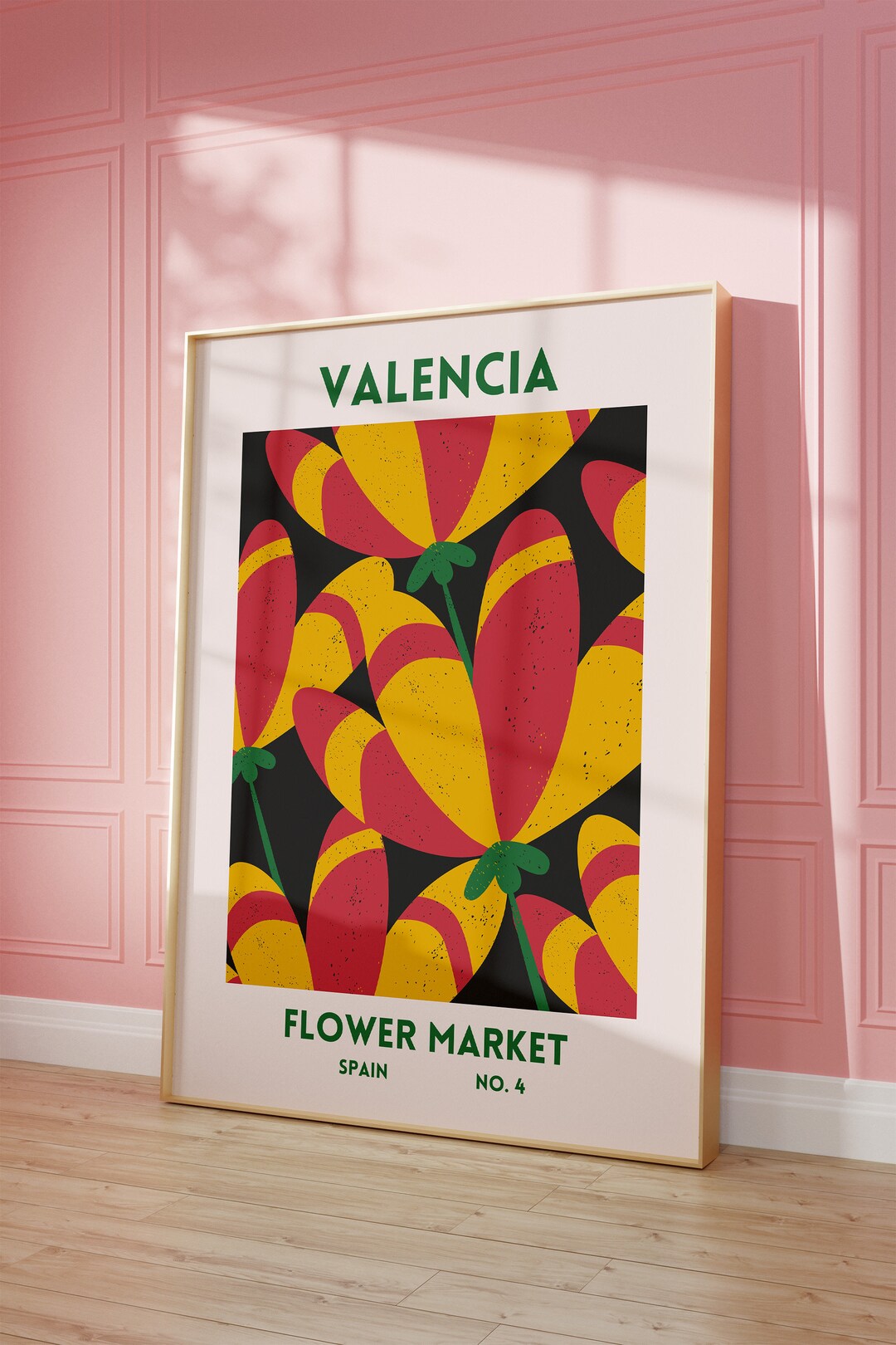 Valencia Print Flower Market Wall Art Valencia Spain Poster Floral ...