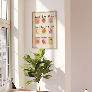 Fruit of the Spirit Art Print Retro Christian Wall Art Scripture Poster ...