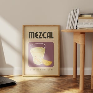 Mezcal Print Mexico Art Print Bar Cart Wall Art Vintage Mexico Wall Art ...