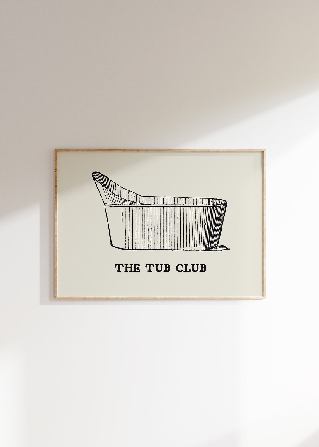 The Tub Club Print Cute Bathroom Decor Vintage Bathtub Art Bath Print ...