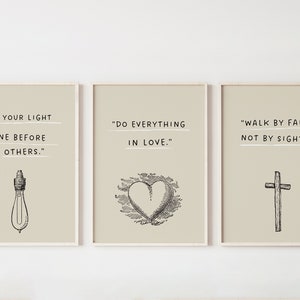 Minimalist Bible Art Prints Christian Printable Wall Art Modern ...