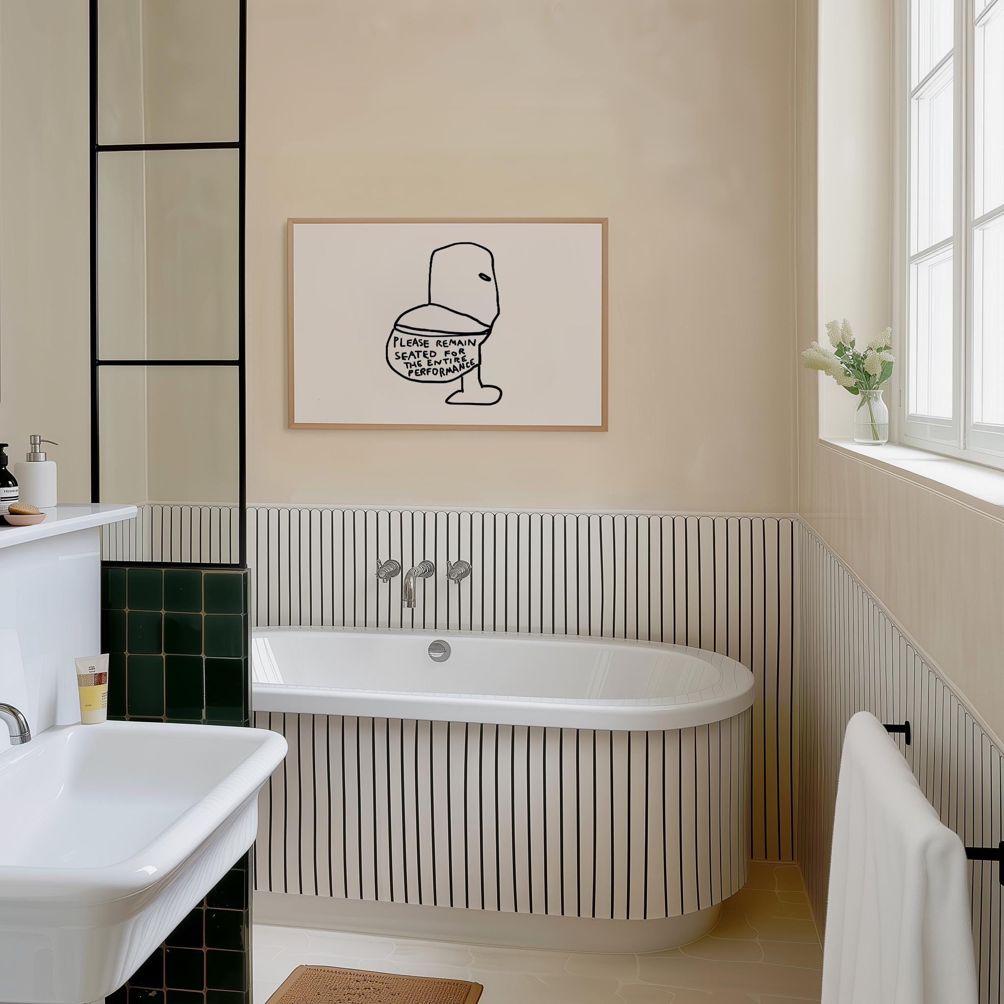 Funny Bathroom Art Print: Trendy Toilet Sign (digital Download ...
