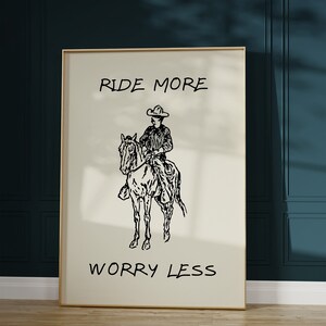 Vintage Western Wall Art Horseback Riding Poster Vintage Cowboy Art ...