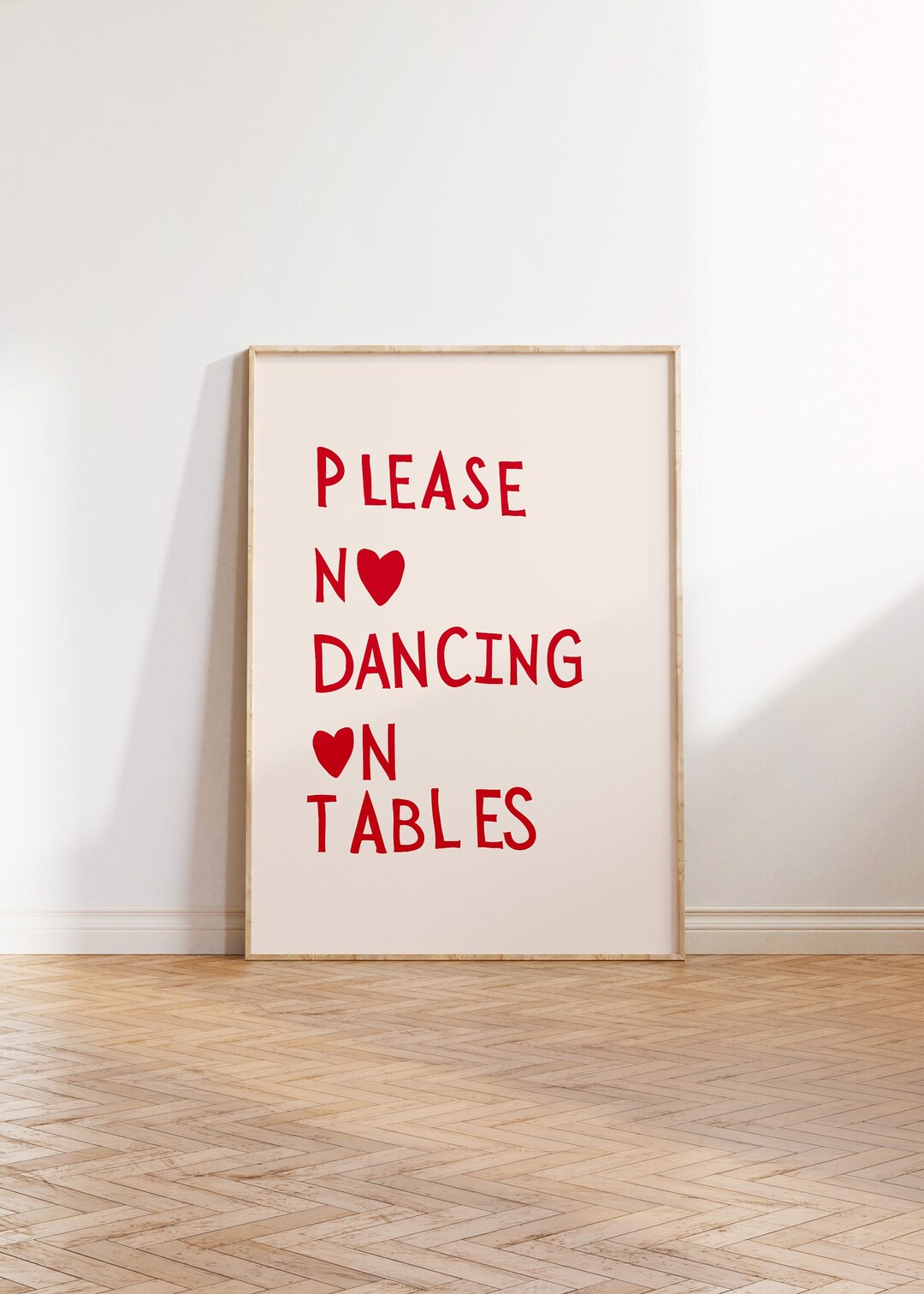 Please No Dancing on Tables Print Preppy Wall Decor Funny Kitchen Art ...