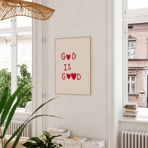 God is Good Art Print: Minimalist Christian Poster (digital Download ...