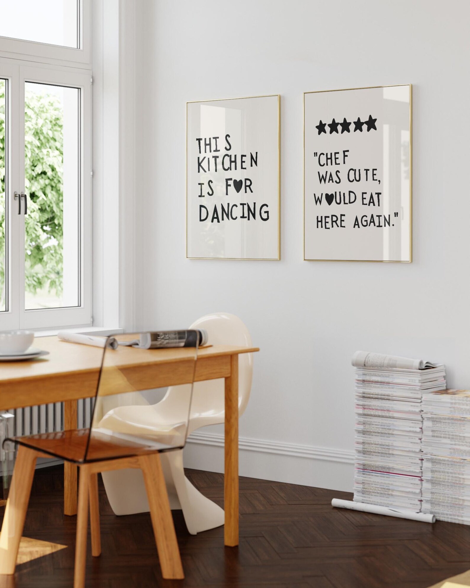 Aesthetic Kitchen Decor Cute Cooking Art Kitchen Wall Art Prints ...