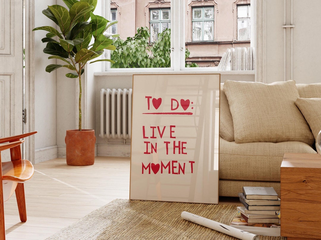 Trendy Feminine Wall Art Aesthetic Decor Cute Art Print Positive Quote ...