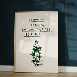 Cowboy Quote Print Minimalist Western Wall Art Green Horseback Riding ...