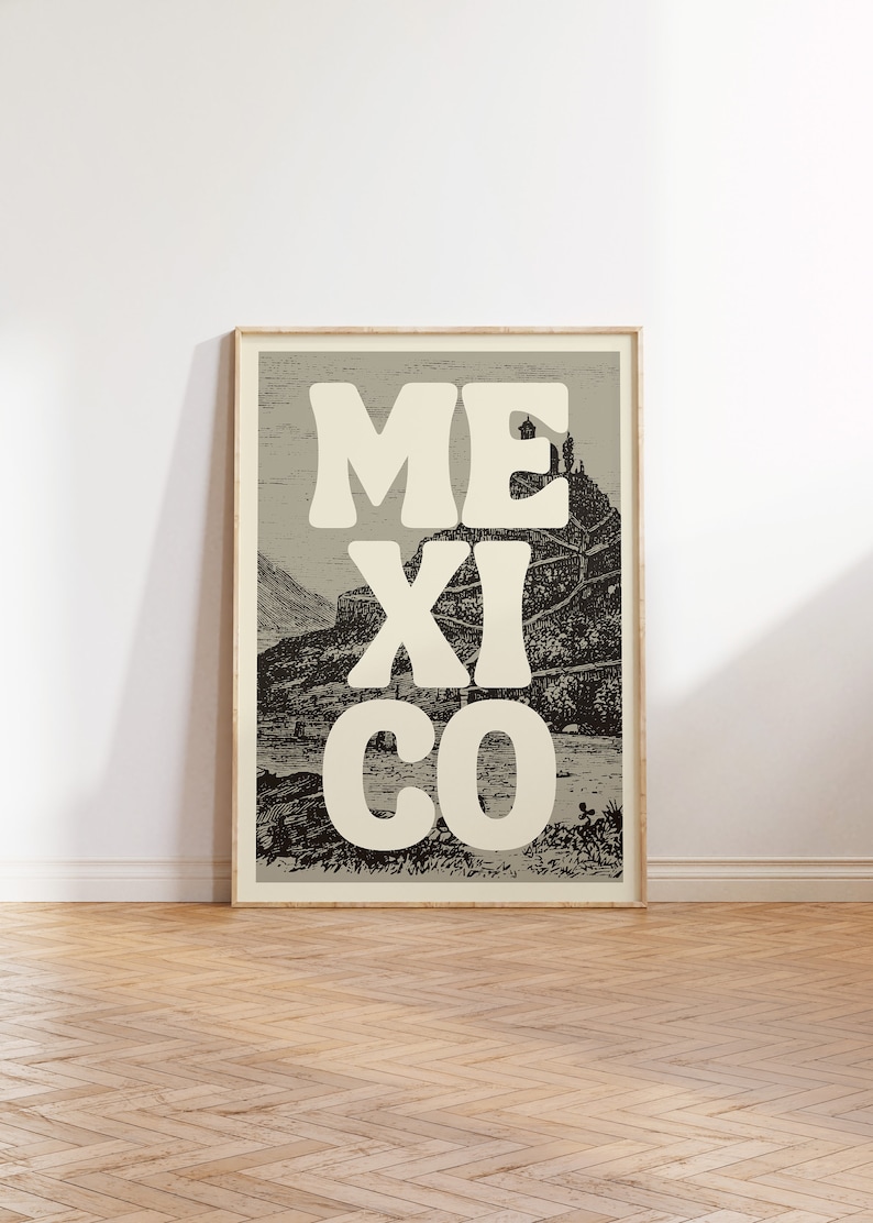 Vintage Mexico Poster Mexico Wall Art Mexico Travel Poster - Etsy