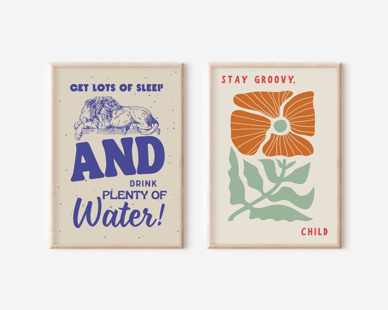 Retro Art Prints Motivational Wall Art Vintage Wall Art Mental - Etsy