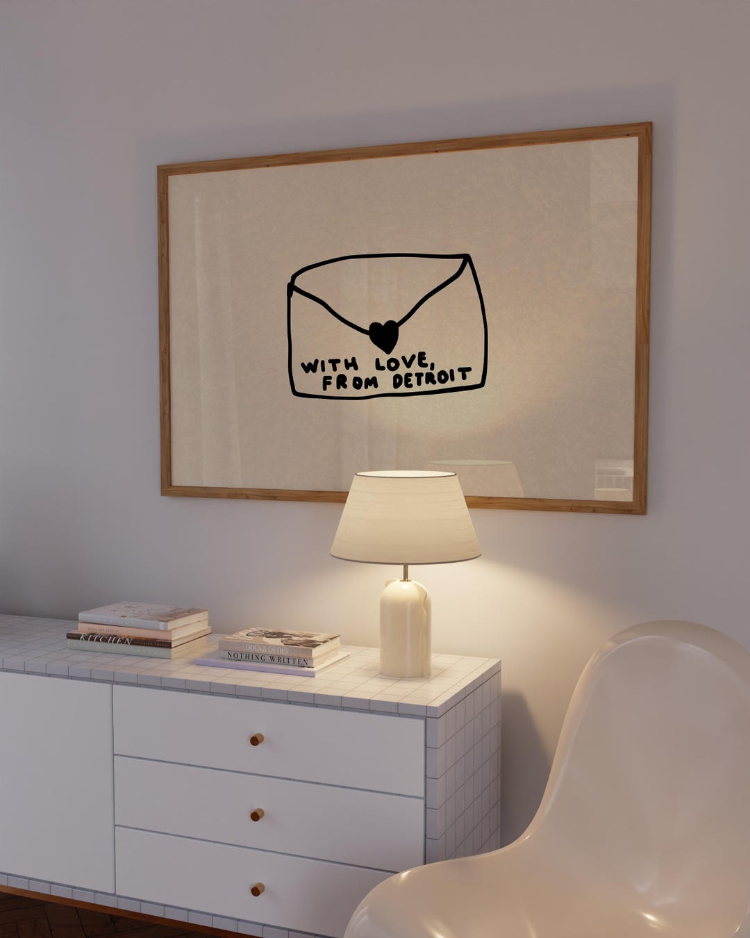 Detroit Art Print: 'with Love From Detroit' Poster (digital Download ...