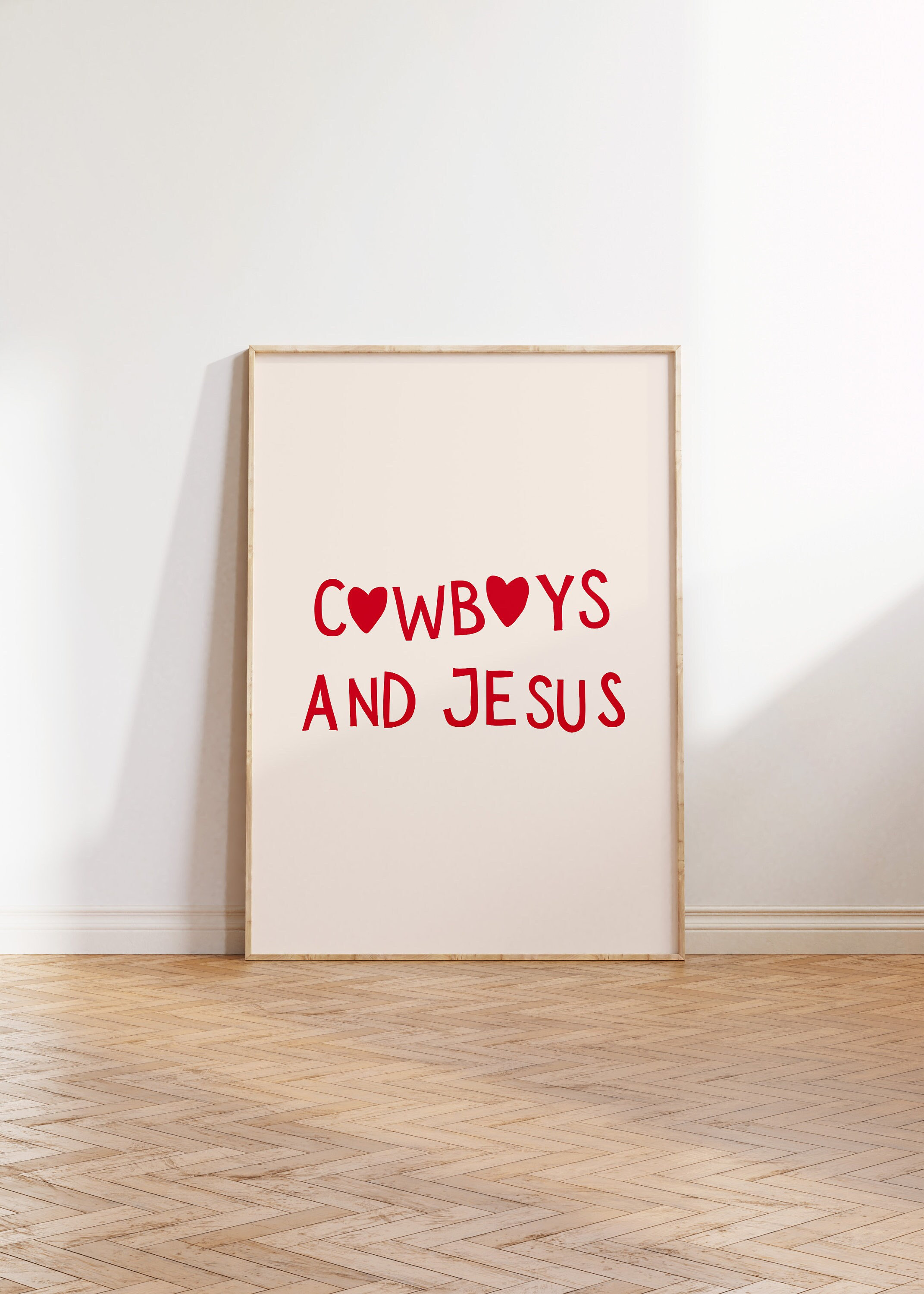 Cowboys and Jesus Print: Preppy Western Christian Art (digital Download ...