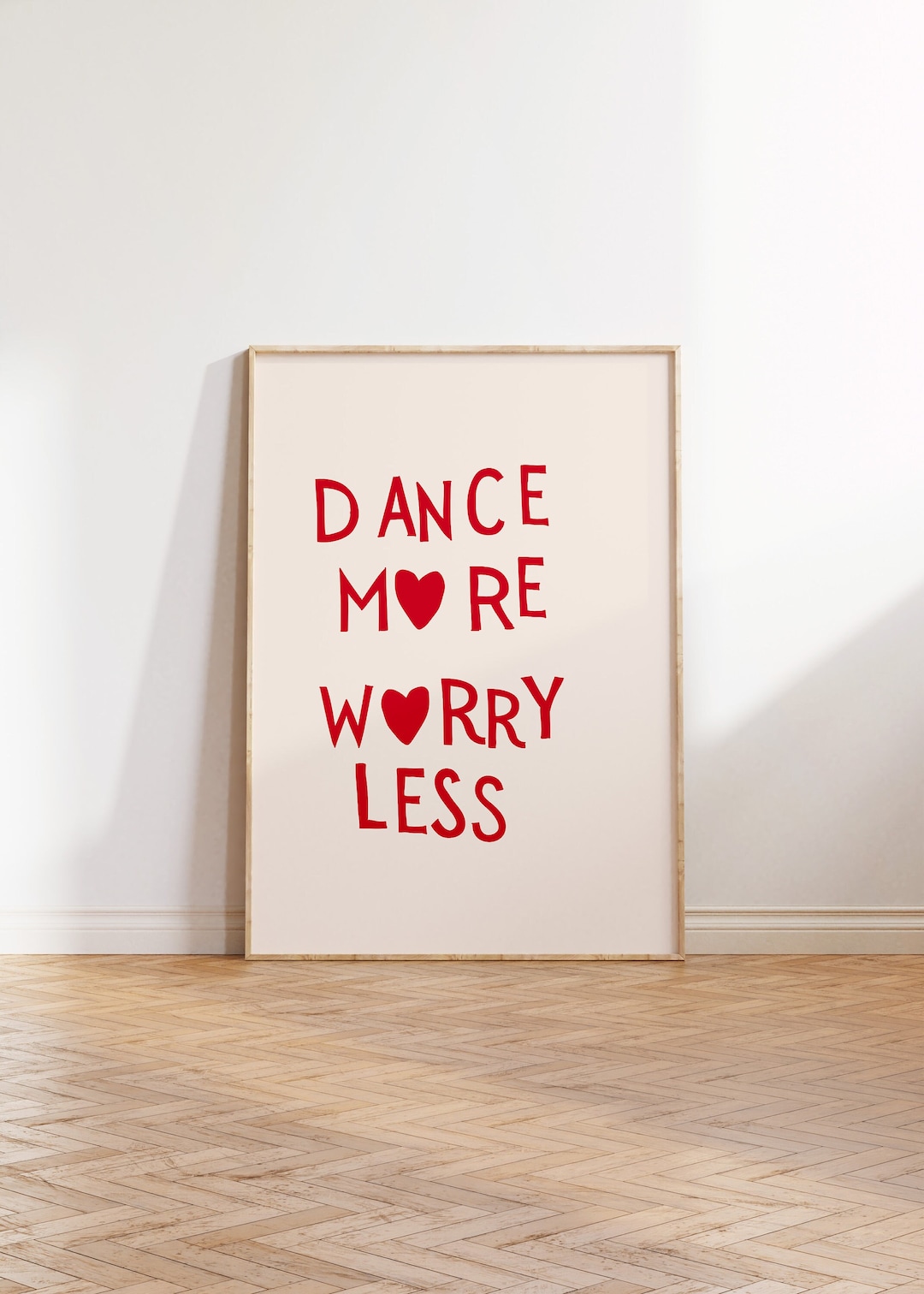 Dance More Worry Less Poster Aesthetic Home Decor Girly Wall Art Trendy ...