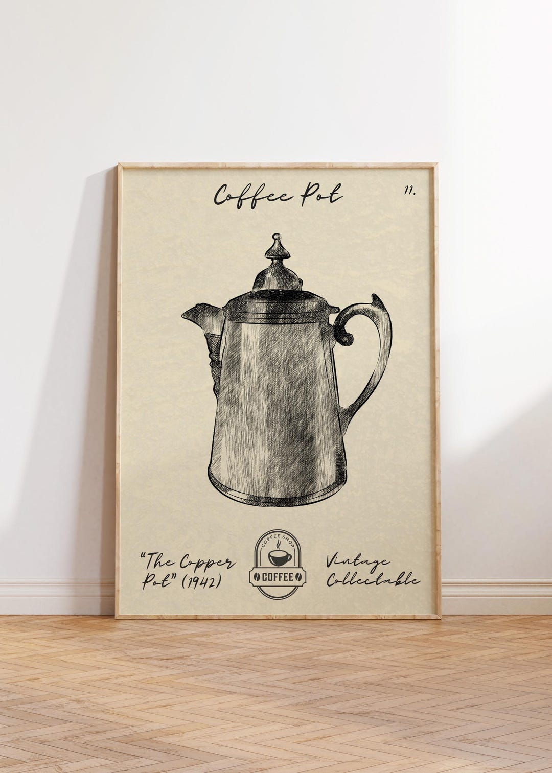 Vintage Coffee Pot Print Coffee Lovers Poster Coffee Station Wall Art ...