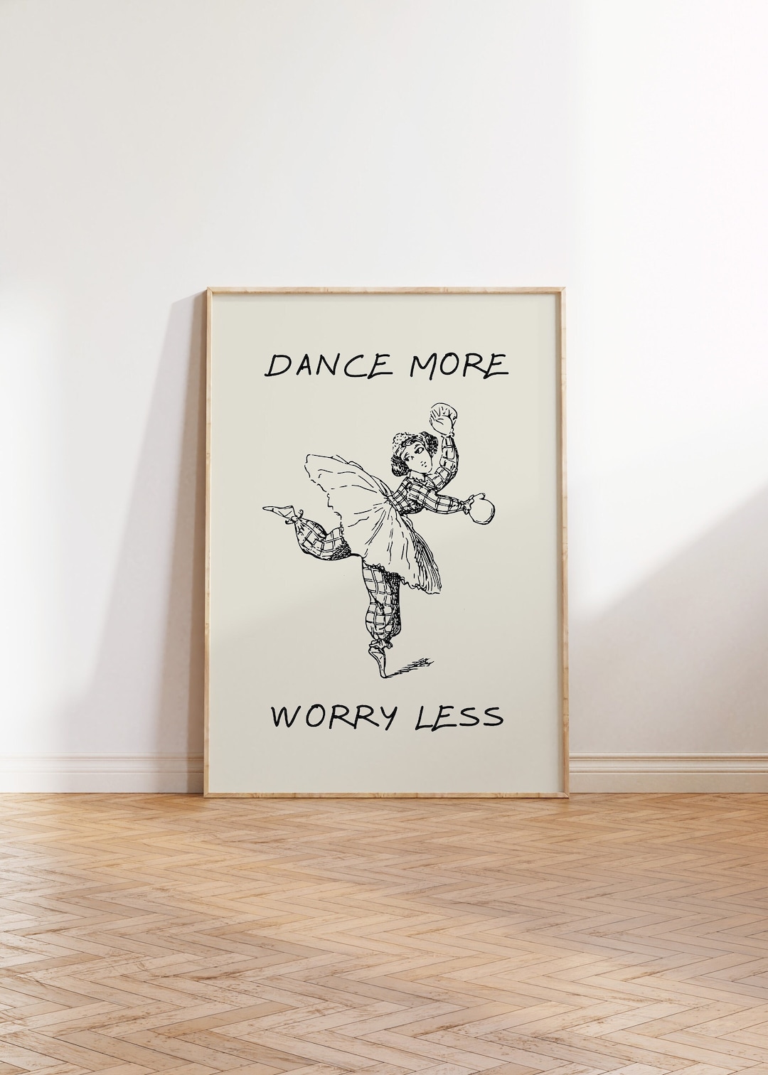 Vintage Dancing Print Aesthetic Dance Poster Funny Dancing Girl Print ...