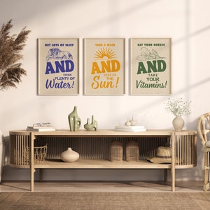 Retro Art Prints Vintage Motivational Art Mental Health Posters Vintage ...