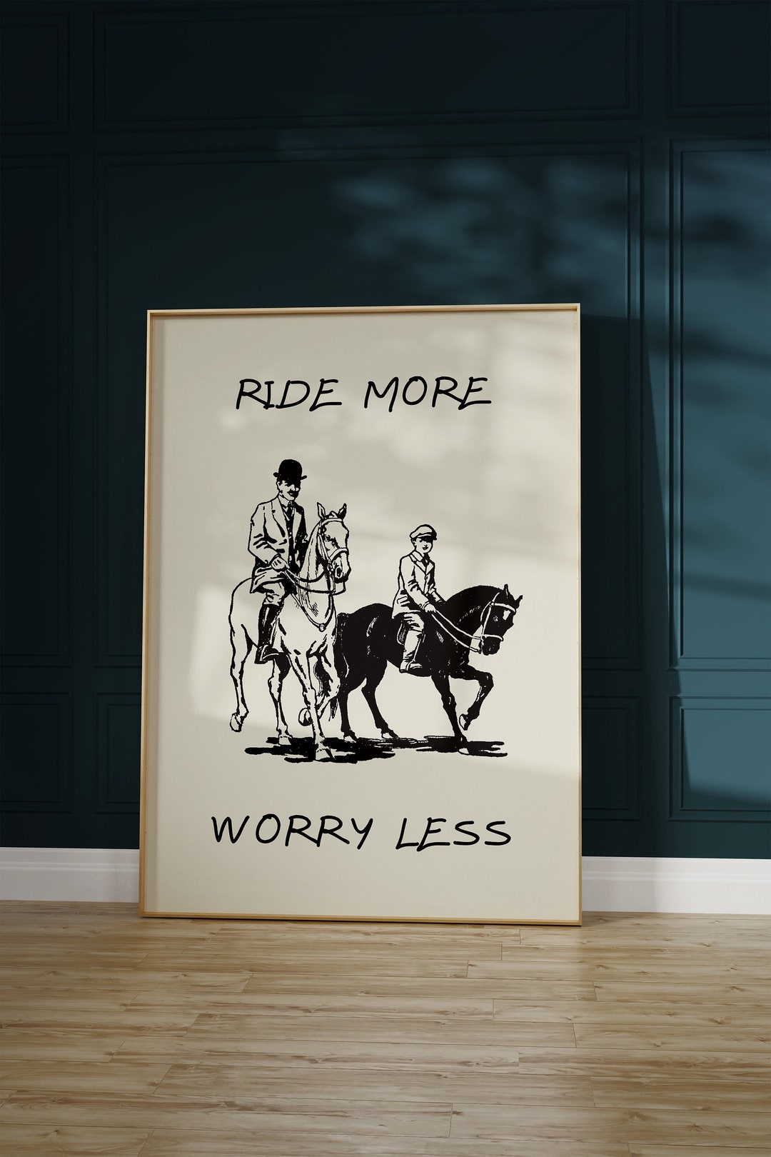 Horseback Riding Print Vintage Horse Print Equestrian Decor Horseback ...
