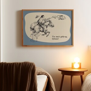 Vintage Western Print Funny Cowboy Poster Vintage Horse Print Wild West ...