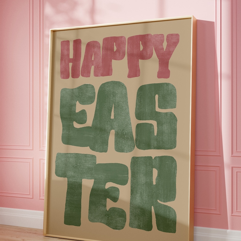 Happy Easter Print - Etsy