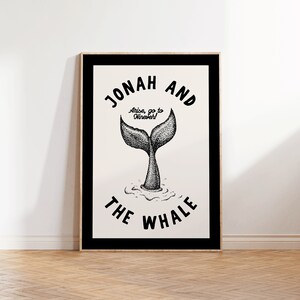 Jonah and the Whale Art Print, Retro Bible Poster (digital Download) - Etsy