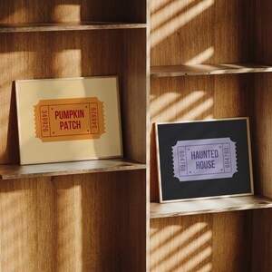 Trendy Autumn Prints Ticket Stub Art Fall Aesthetic Decor Cute ...
