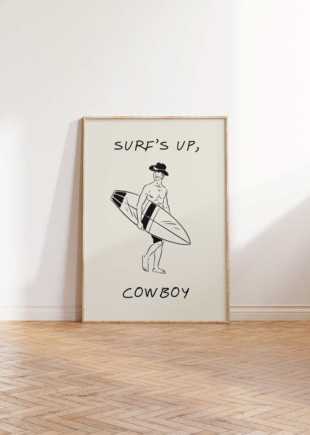 Retro Cowboy Poster Vintage Western Wall Art Wild West Print Coastal ...