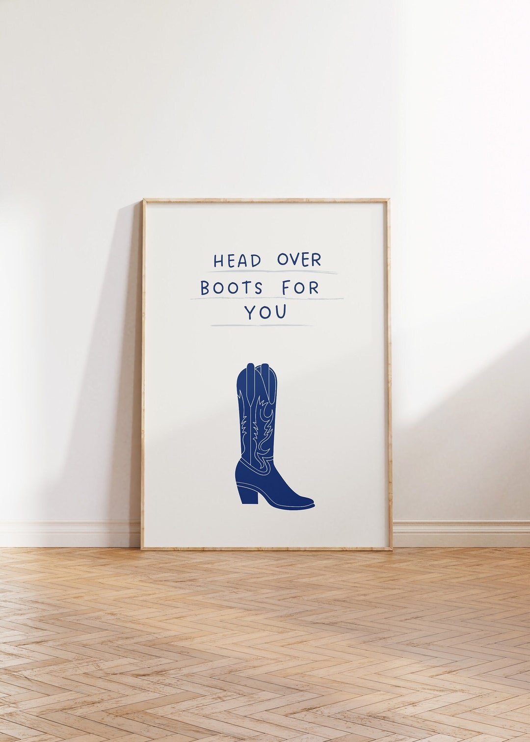 Cowboy Boot Art Print Minimalist Western Wall Art Modern Cowgirl Poster ...