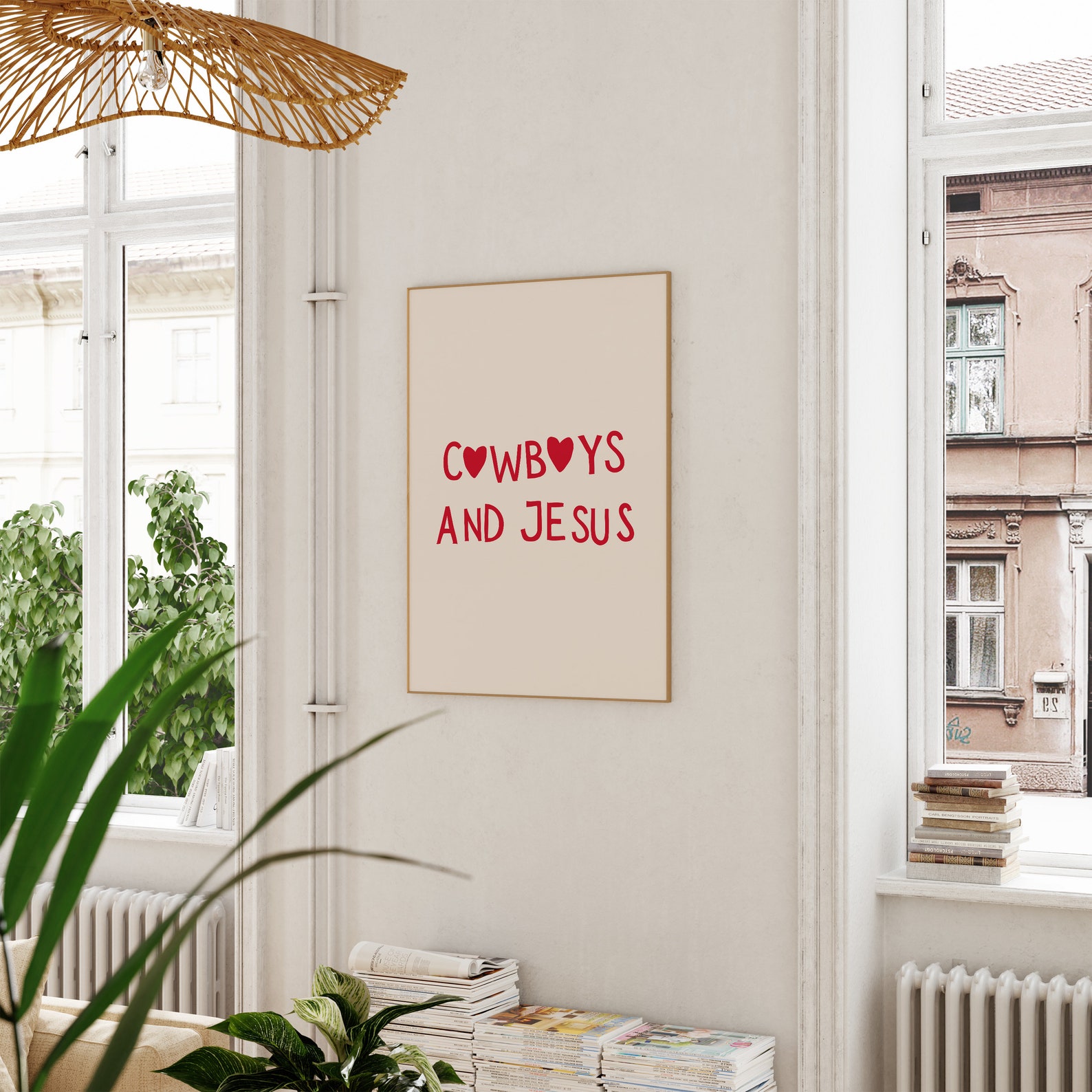 Cowboys and Jesus Print: Preppy Western Christian Art (digital Download ...