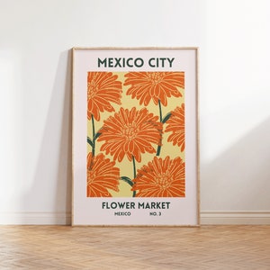 Mexico Flower Market Prints Mexican Decor Mexico Art Puebla Poster ...