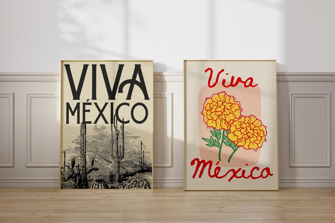 Mexico Art Posters Mexico Wall Art Mexico Travel Posters Vintage Wall ...