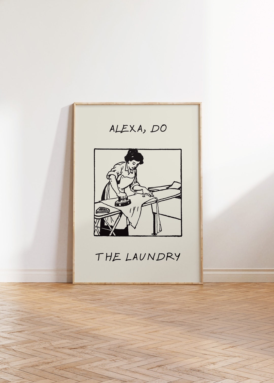 Vintage Laundry Print Funny Laundry Room Poster Minimalist Home Decor ...
