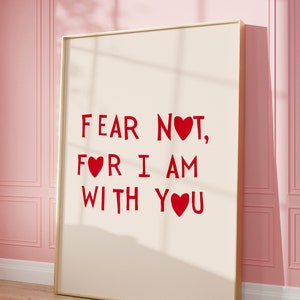 Fear Not Bible Verse Art Print, Minimalist Christian Decor (digital ...