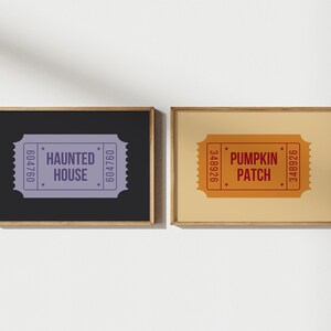 Trendy Autumn Prints Ticket Stub Art Fall Aesthetic Decor Cute ...