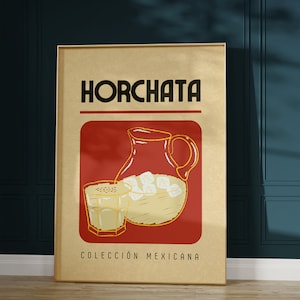 Horchata Print Mexico Art Print Vintage Mexican Wall Art Mexican Drinks ...