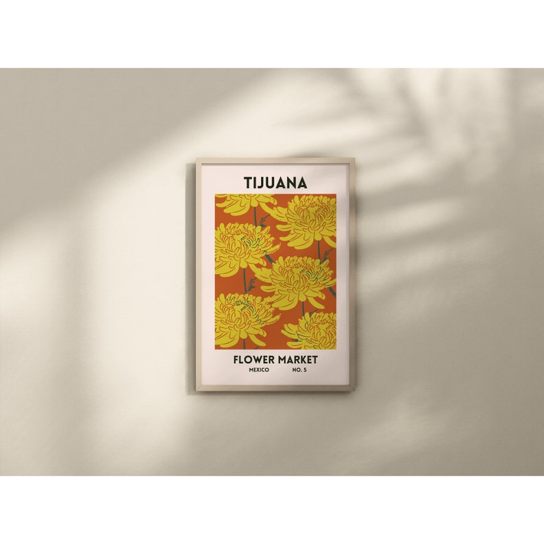 Tijuana Wall Art Mexican Decor Tijuana Poster Botanical - Etsy