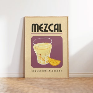 Mezcal Print Mexico Art Print Bar Cart Wall Art Vintage Mexico Wall Art ...