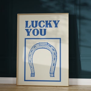 Western Print Horseshoe Poster Retro Western Wall Art Wild - Etsy