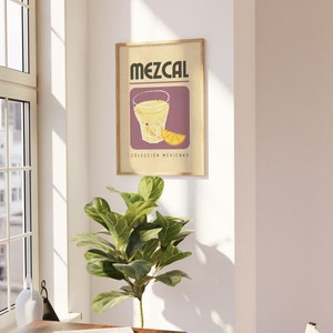 Mezcal Print Mexico Art Print Bar Cart Wall Art Vintage Mexico Wall Art ...
