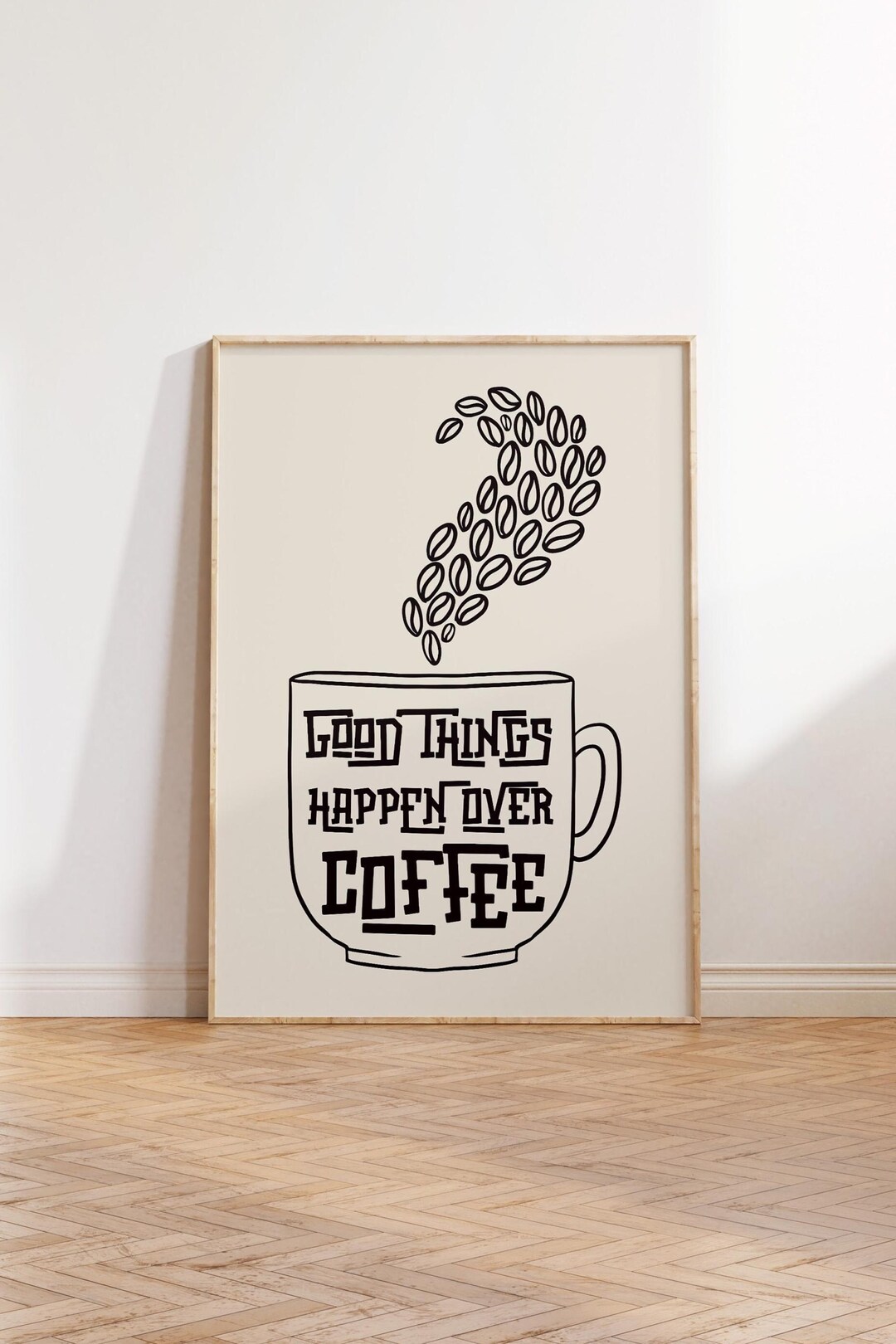 Retro Coffee Poster Coffee Cart Print Coffee Corner Decor Trendy Coffee ...