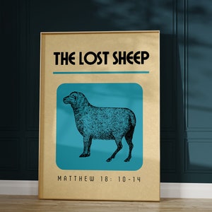 The Lost Sheep Print Bible Art Christian Wall Art God Decor Biblical ...