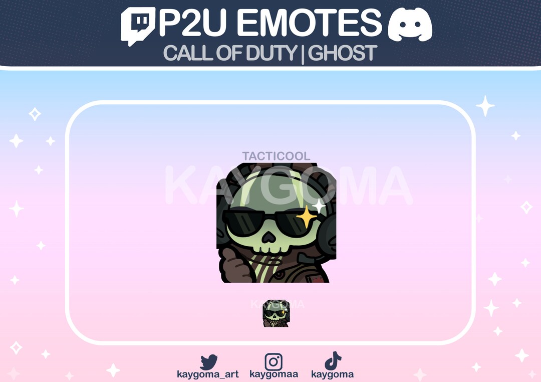 Ghost tacticool Call of Duty Emote Twitch Discord - Etsy