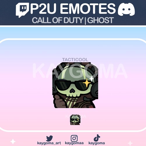 Ghost stare Call of Duty Emote Twitch Discord Youtube - Etsy