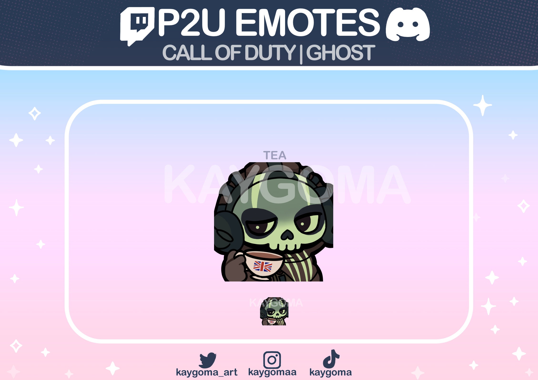 Ghost (tea) Call of Duty Emote | Twitch, Discord, Youtube, Facebook ...