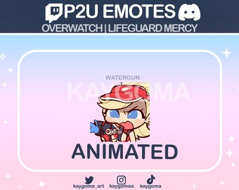 Animated Emote Overwatch Mercy Pink Skin Glow Sticks - Etsy
