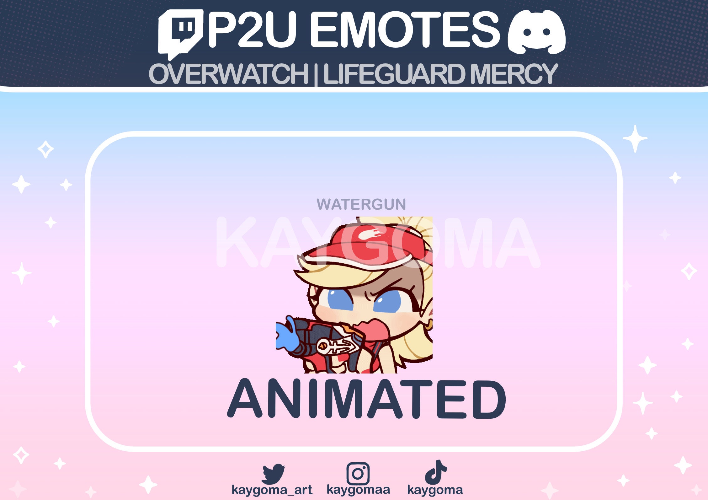 Lifeguard Mercy Overwatch Emote Twitch, Discord, Youtube, Facebook ...